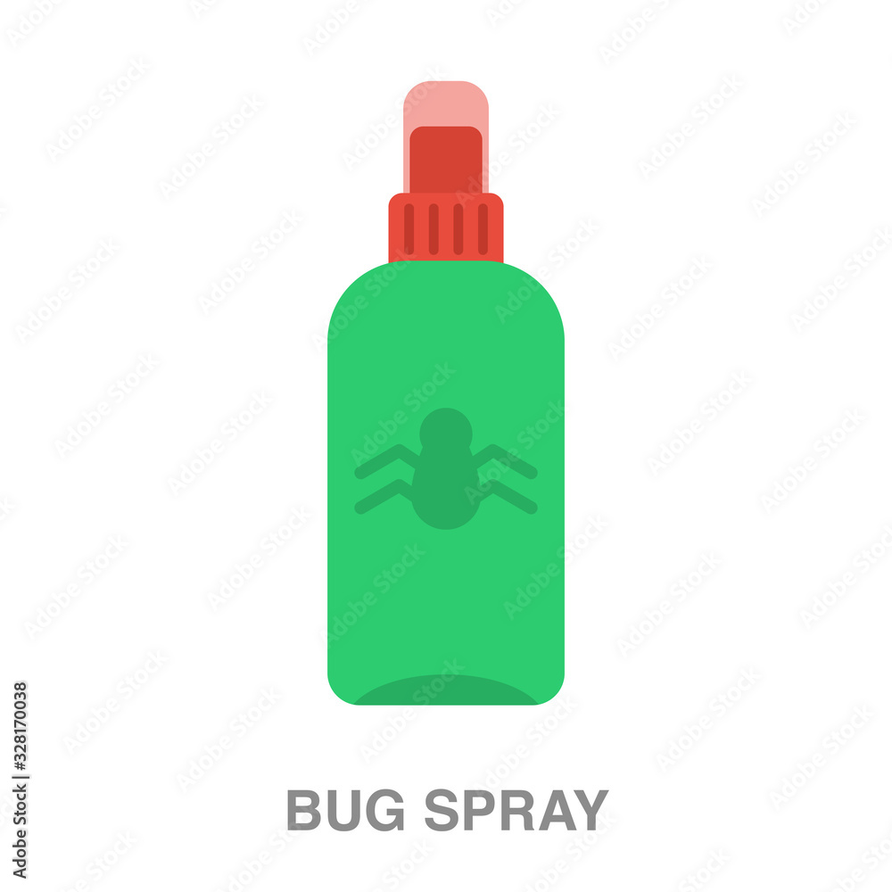 bug spray flat icon on white transparent background. You can be used ...