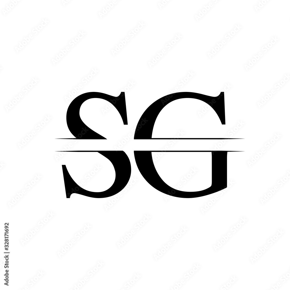 Initial Letter SG Logo Design Vector Template. SG Letter Logo Design ...