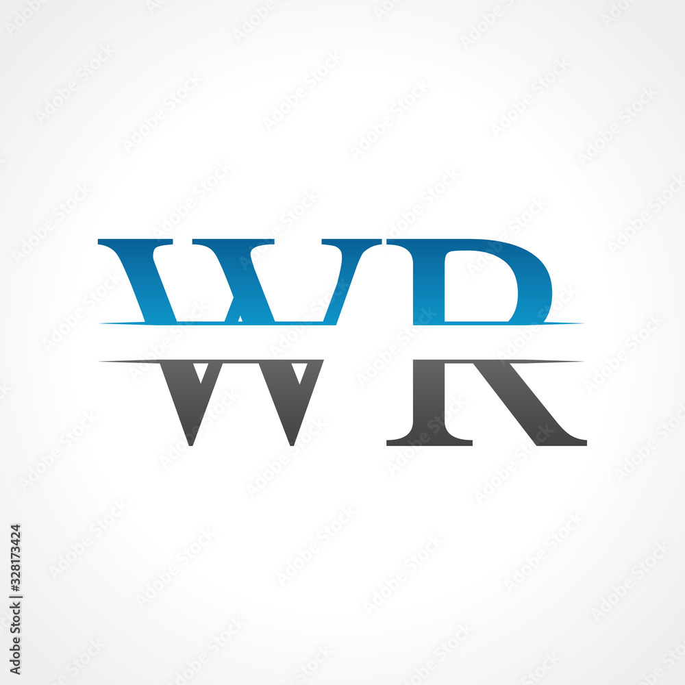 Initial WR Letter Linked Logo. Creative Letter WR Logo Design Vector ...