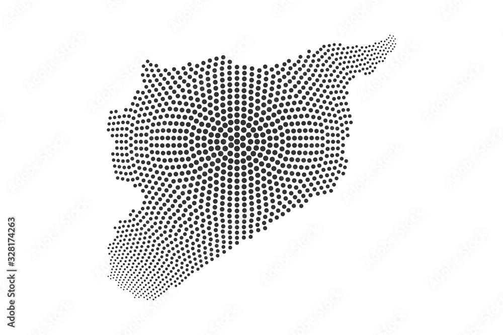 Pixel map of Syria. Vector dotted map of Syria isolated on white ...