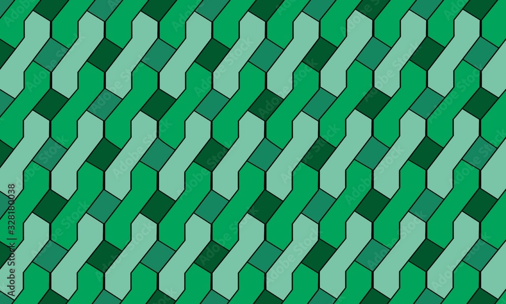 Geometric green pattern Stock Illustration | Adobe Stock