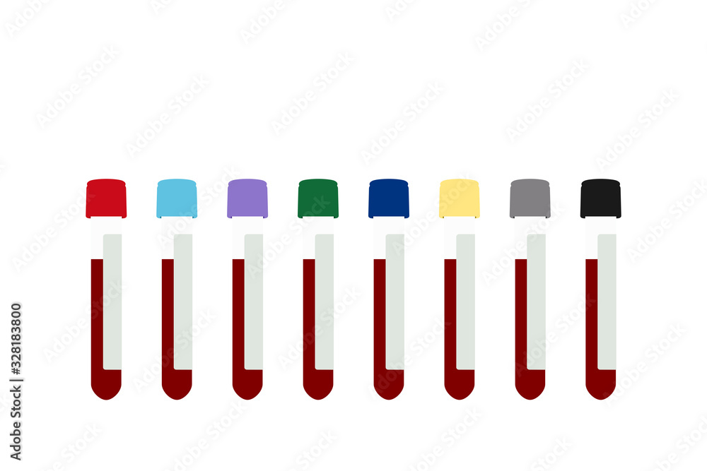 Common types of colour coded blood vacutainers or collection tubes ...
