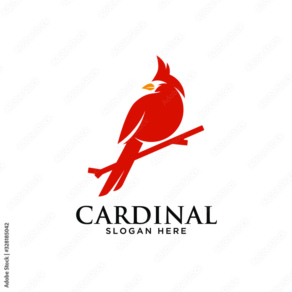 Cardinal Bird icon silhouette simple minimalist modern logo design ...
