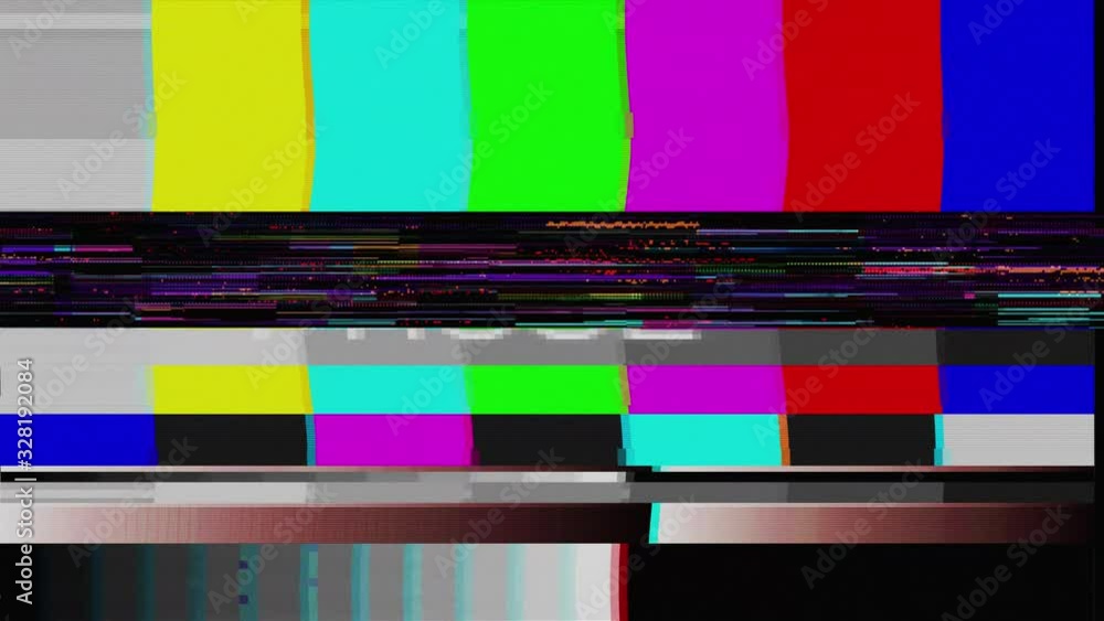 Vintage VHS (Video Home System) defects noise and artifacts effect ...