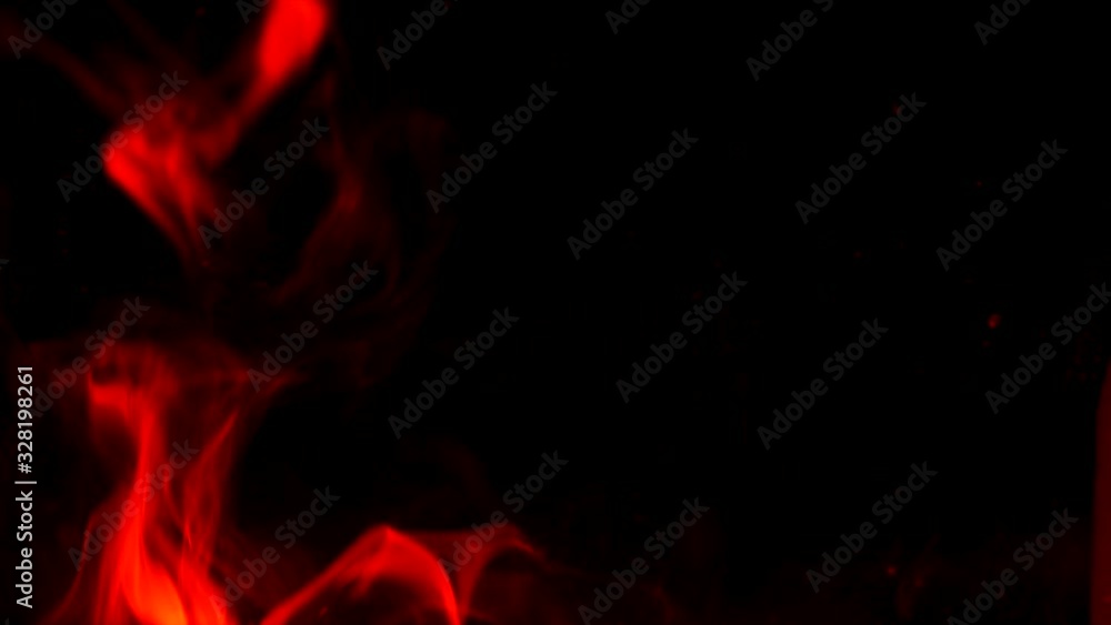 Burning fire. Fire flames with flying sparks background. Firestorm ...