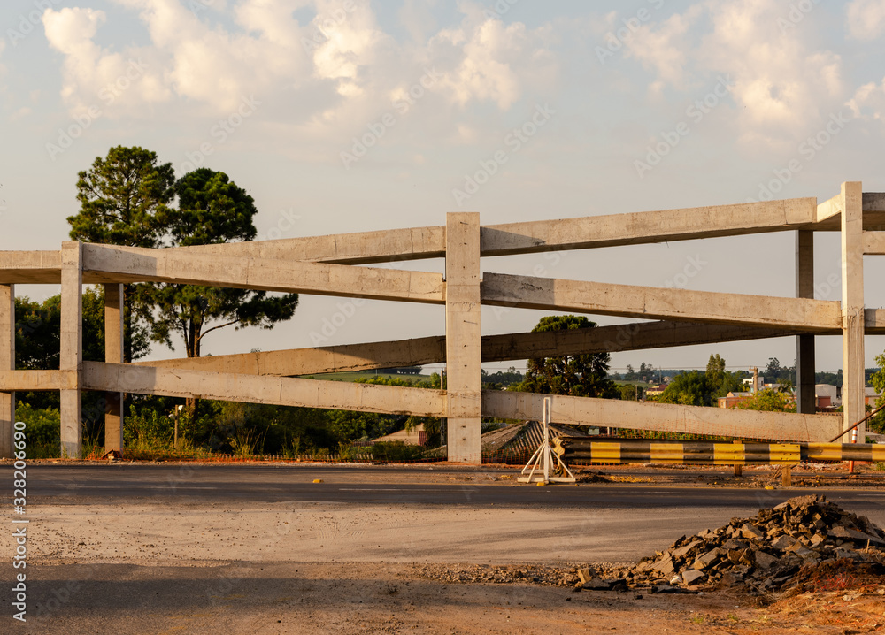 Construction of a pedestrian walkway on a federal highway in southern ...