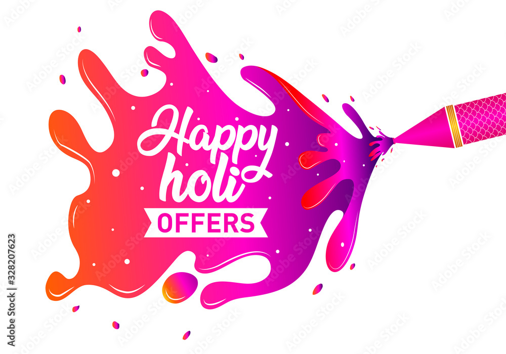 Happy Holi Offers Logo, banner, Icon, Design, Sticker, Concept ...