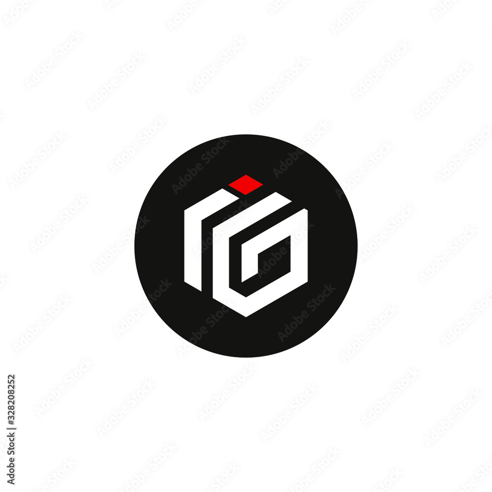 Letter IG logo Template Vector Stock Vector | Adobe Stock