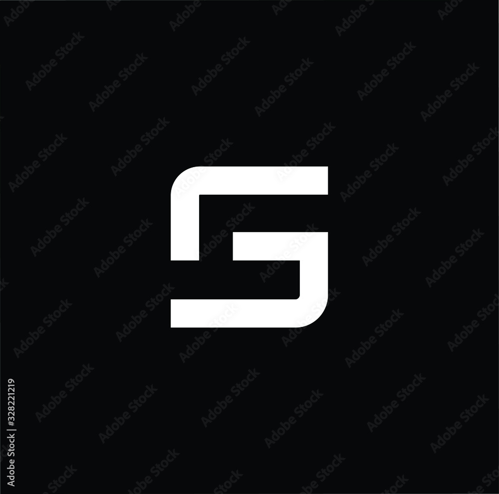 Initial based modern and minimal Logo. SG GS letter trendy fonts ...