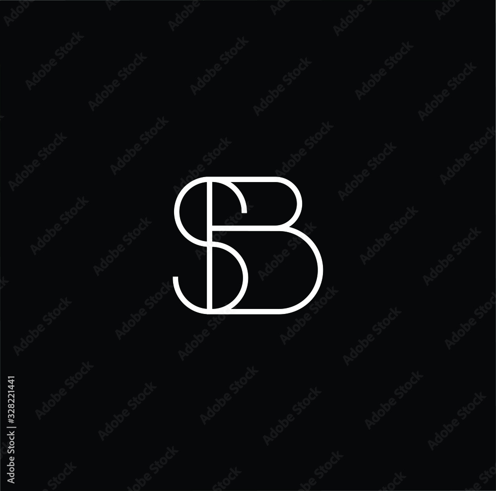 Initial based modern and minimal Logo. SB BS letter trendy fonts ...