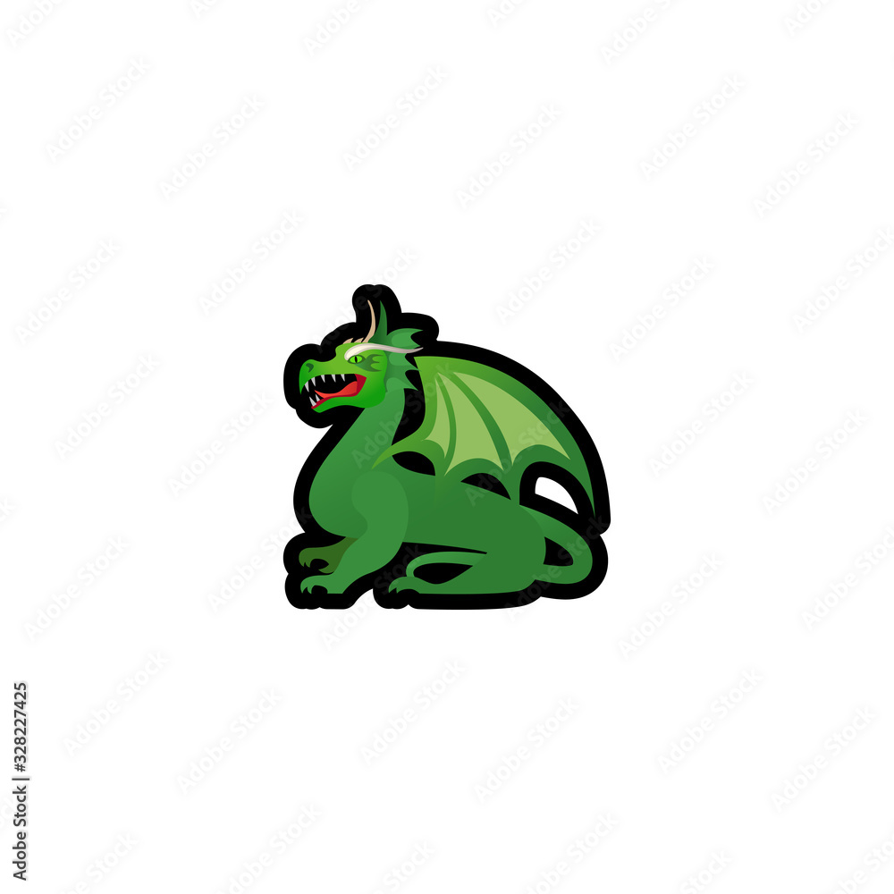 Dragon Isolated Realistic Vector Icon. Dragon Face, Head Cartoon ...