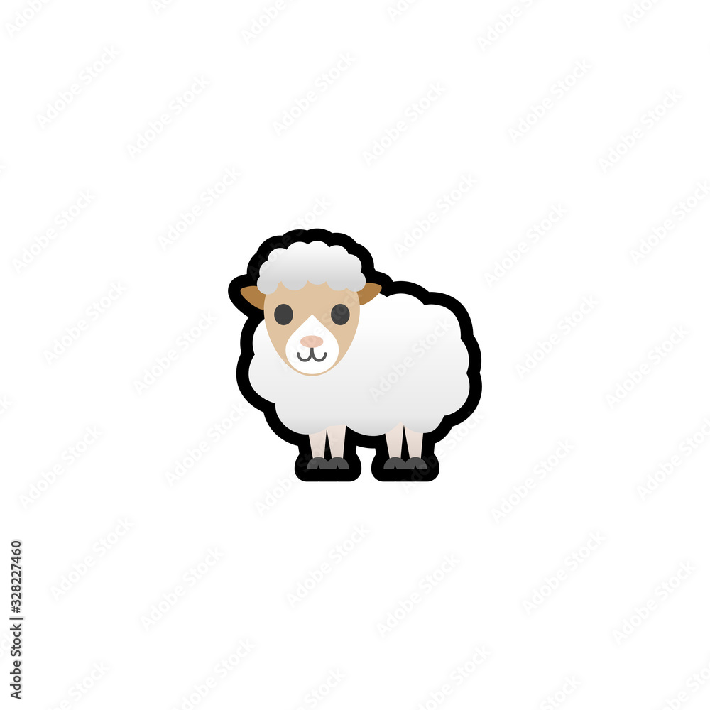 Ewe Isolated Realistic Vector Icon. Sheep Cartoon Illustration Icon ...