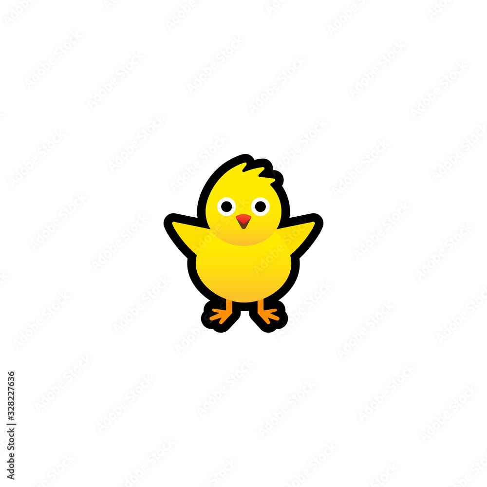 Baby Chick Face Isolated Realistic Vector Icon. Baby Chick Cartoon ...