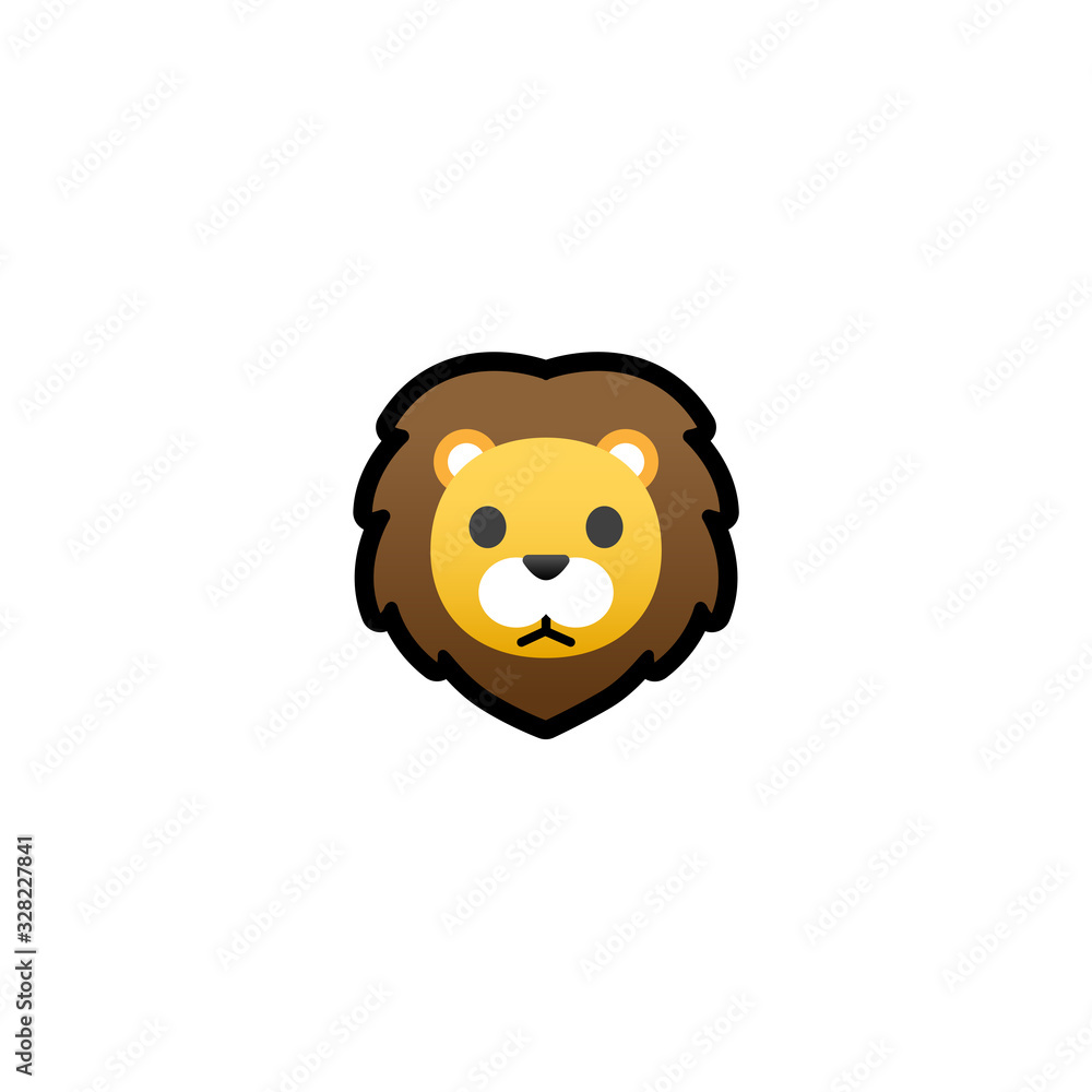 Lion Face Isolated Realistic Vector Icon. King Lion Head Illustration ...