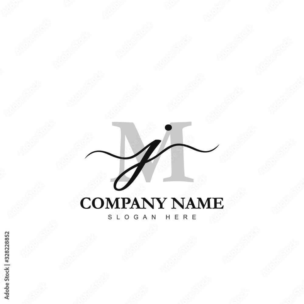 Vetor de Initial JM logo luxury beauty template illustration do Stock ...