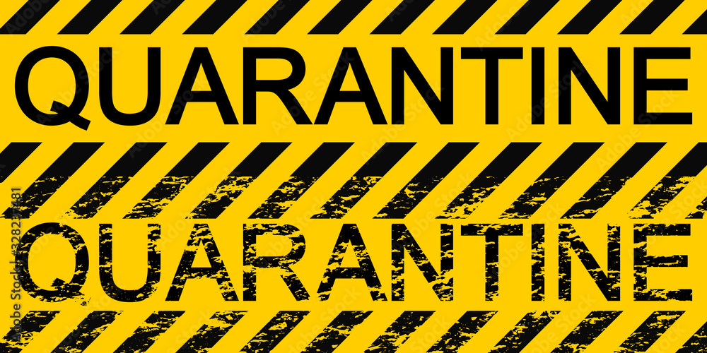background yellow black stripes sign symbol quarantine zone area Stop ...