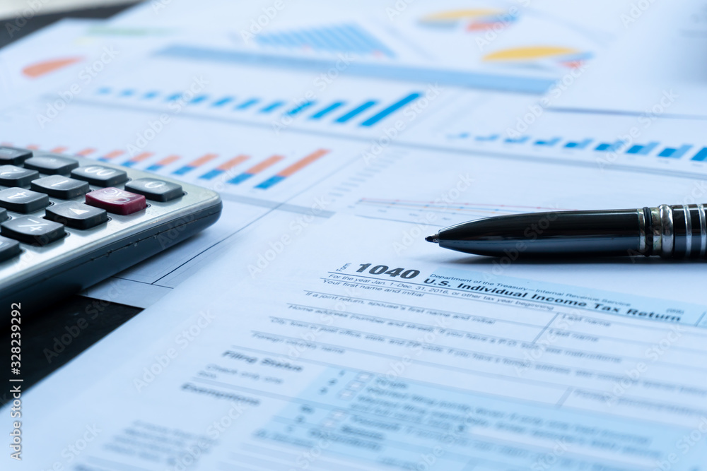 United state 1040 individual tax return form with pen Stock Photo ...