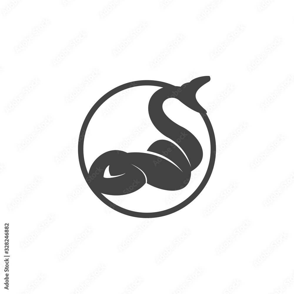 Snake logo design template, animal icon illustration Stock Vector ...