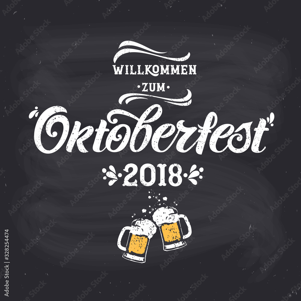 Oktoberfest handwritten lettering. Oktoberfest typography vector design ...