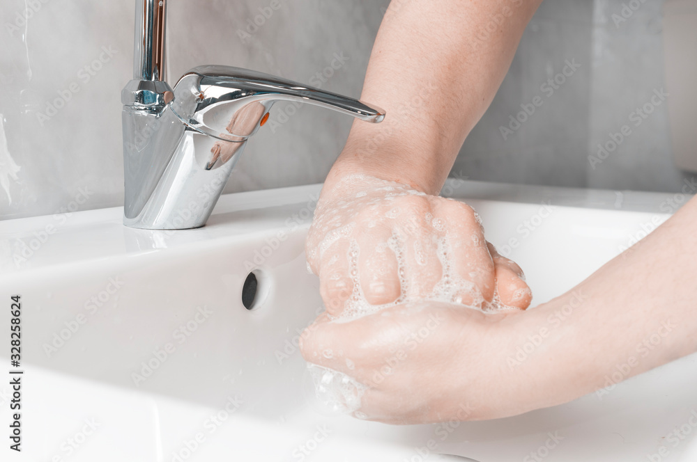 Effective handwashing techniques: rub palm with back of other hand's ...