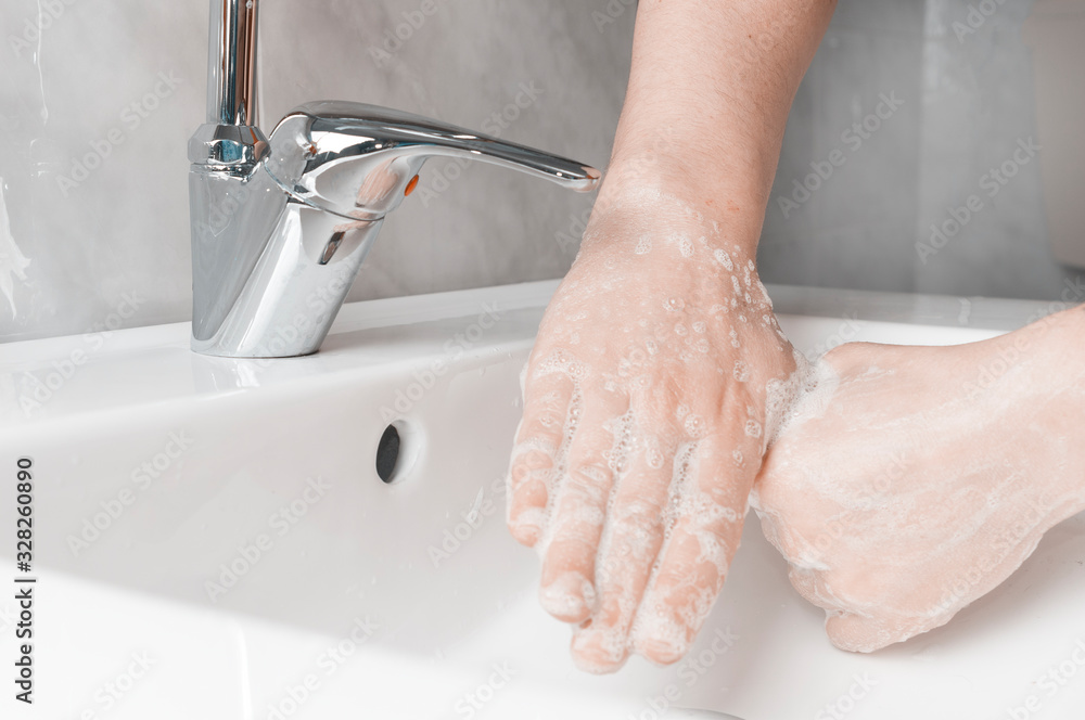 Effective handwashing techniques: rubbing each thumbs. Hand washing is ...