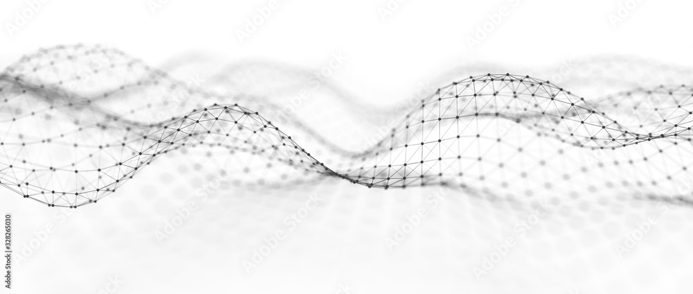 Abstract Digital Background Network Connection Structure Big Data Futuristic Abstract Wave