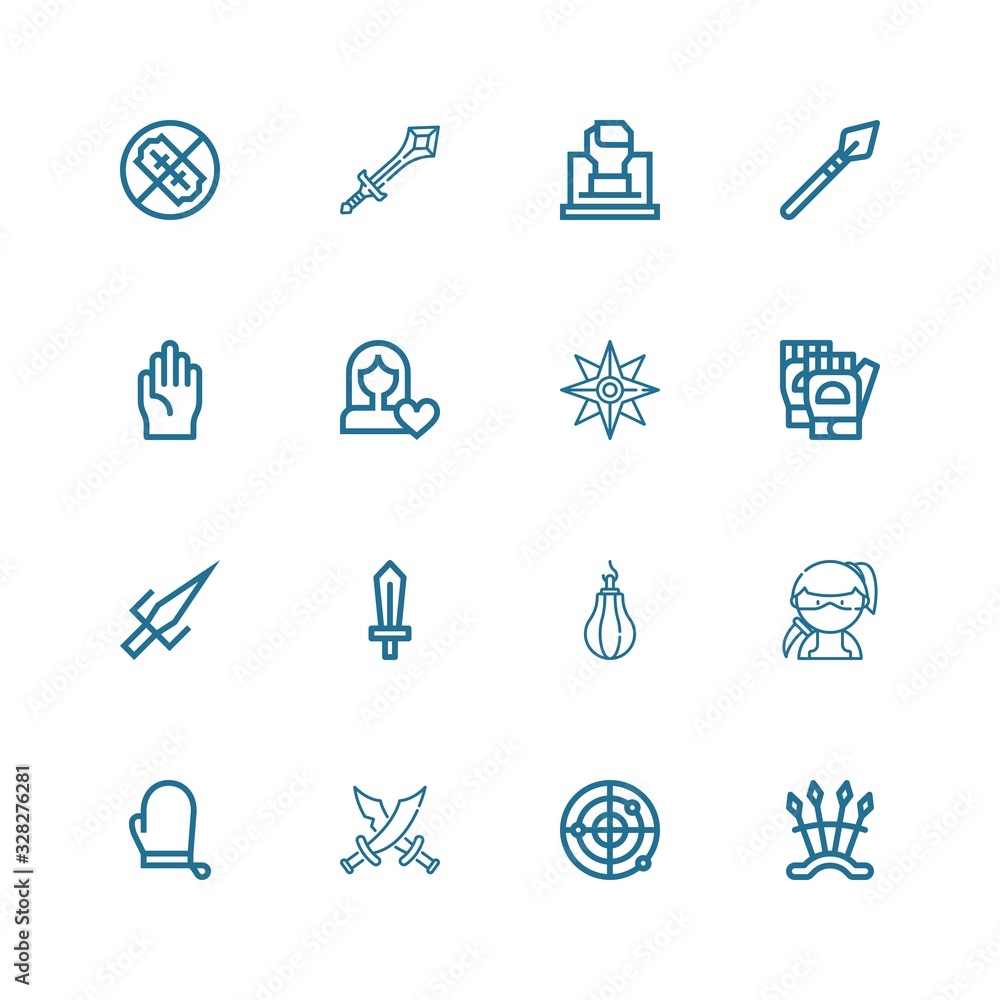 Editable 16 fight icons for web and mobile Stock Vector | Adobe Stock