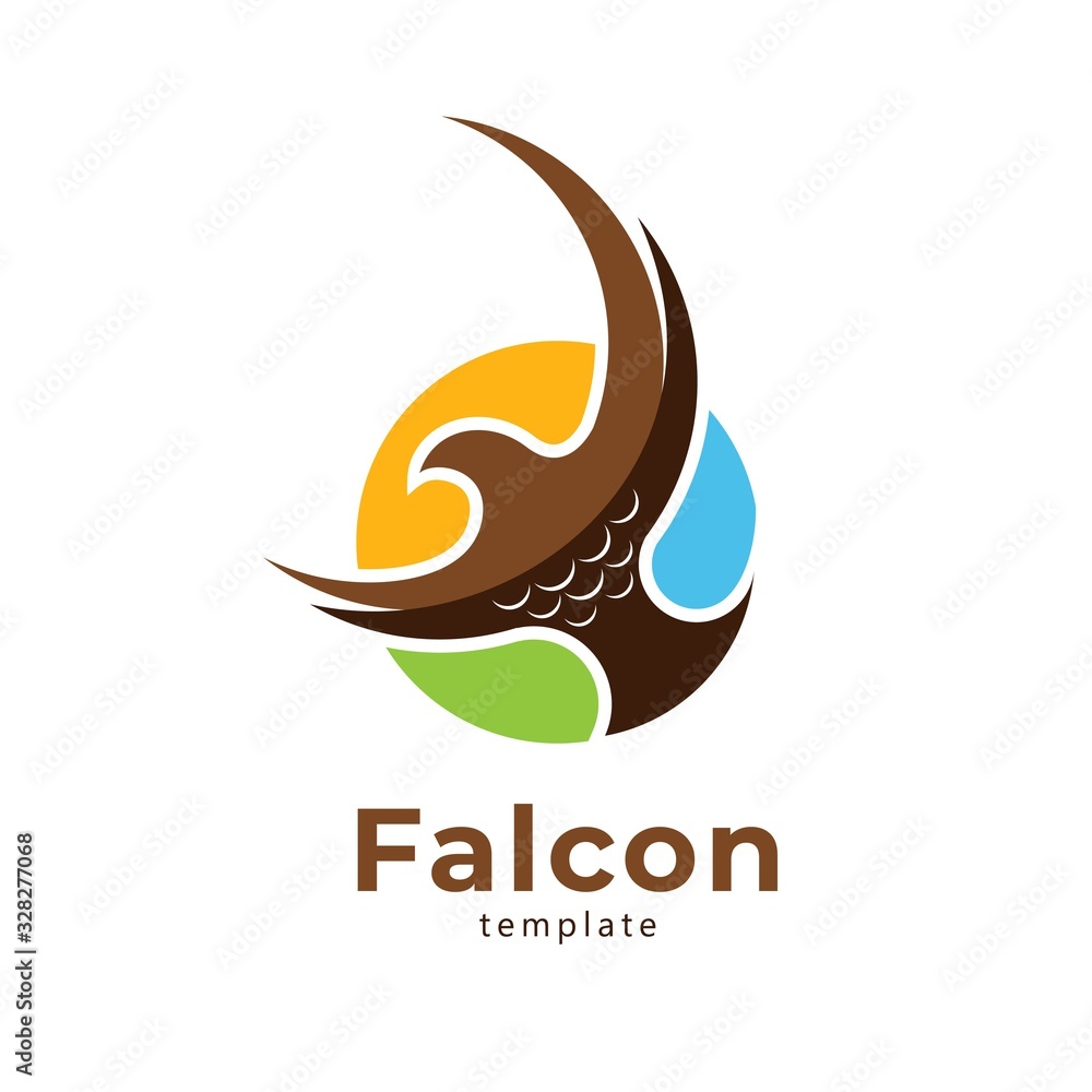 Falcon bird logo vector Stock Vector | Adobe Stock