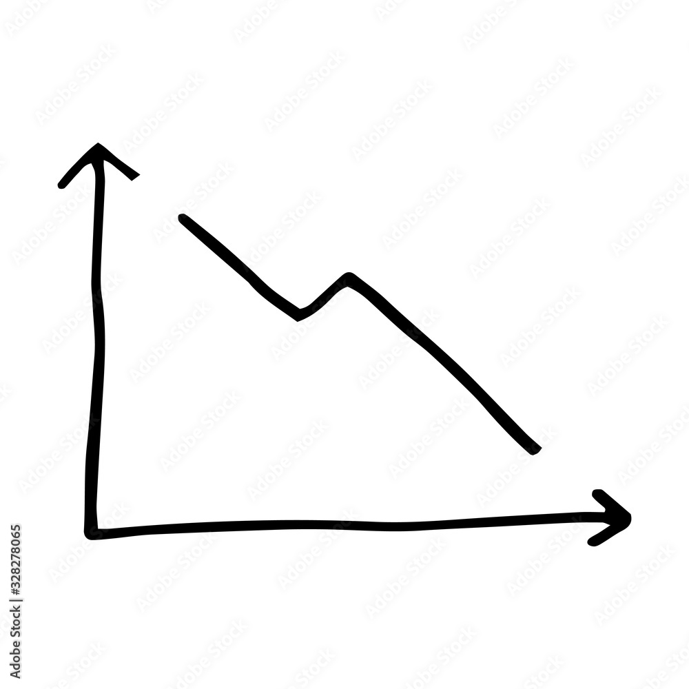 Set of Business hand writing step growth graph. White graph xy lines ...