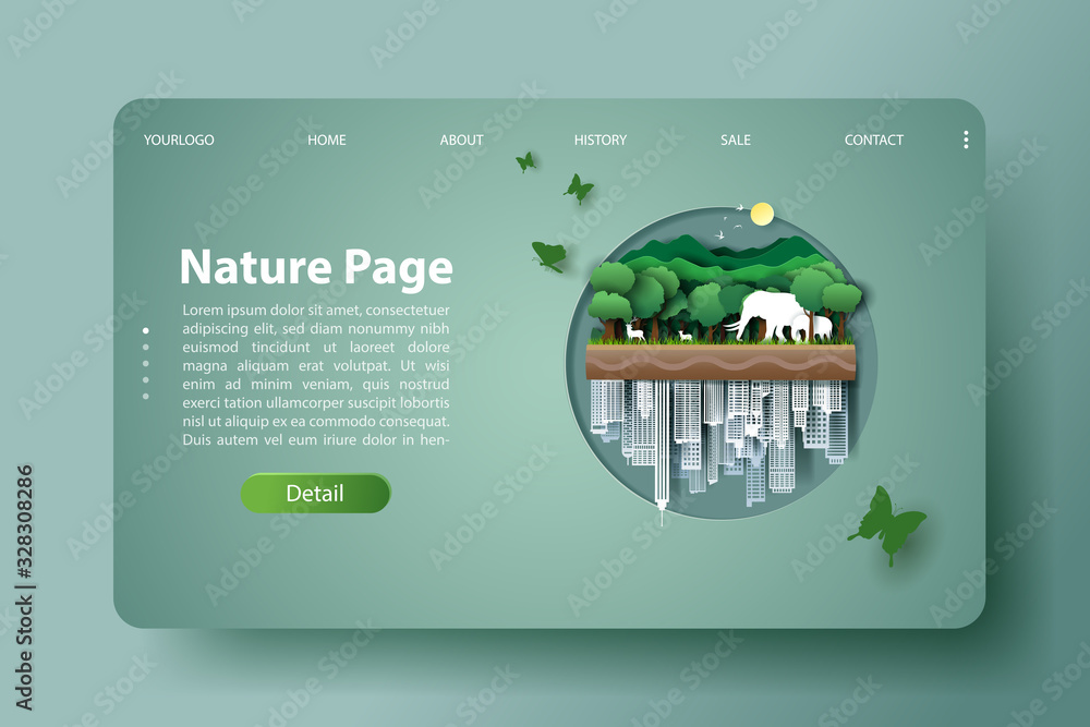 Earth day and environment information template for pollution and nature ...