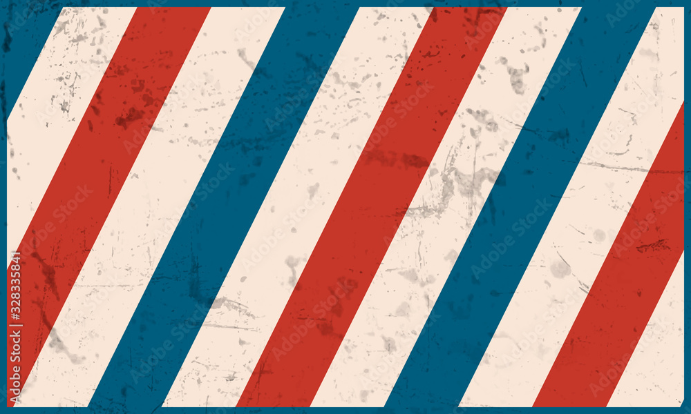 Background barbershop with diagonal colored stripes. Vector template in ...
