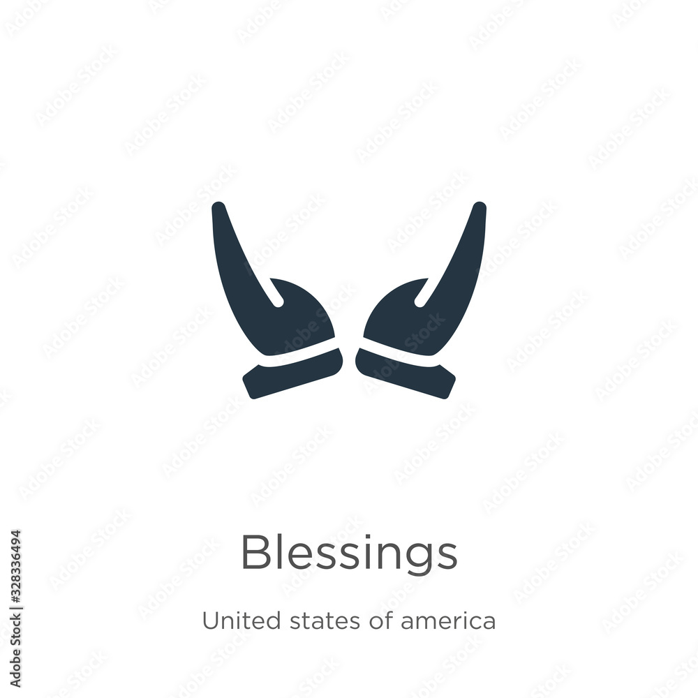 Blessings icon vector. Trendy flat blessings icon from united states of ...