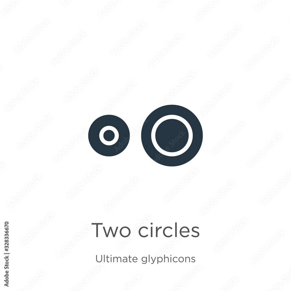 Two circles icon vector. Trendy flat two circles icon from ultimate ...