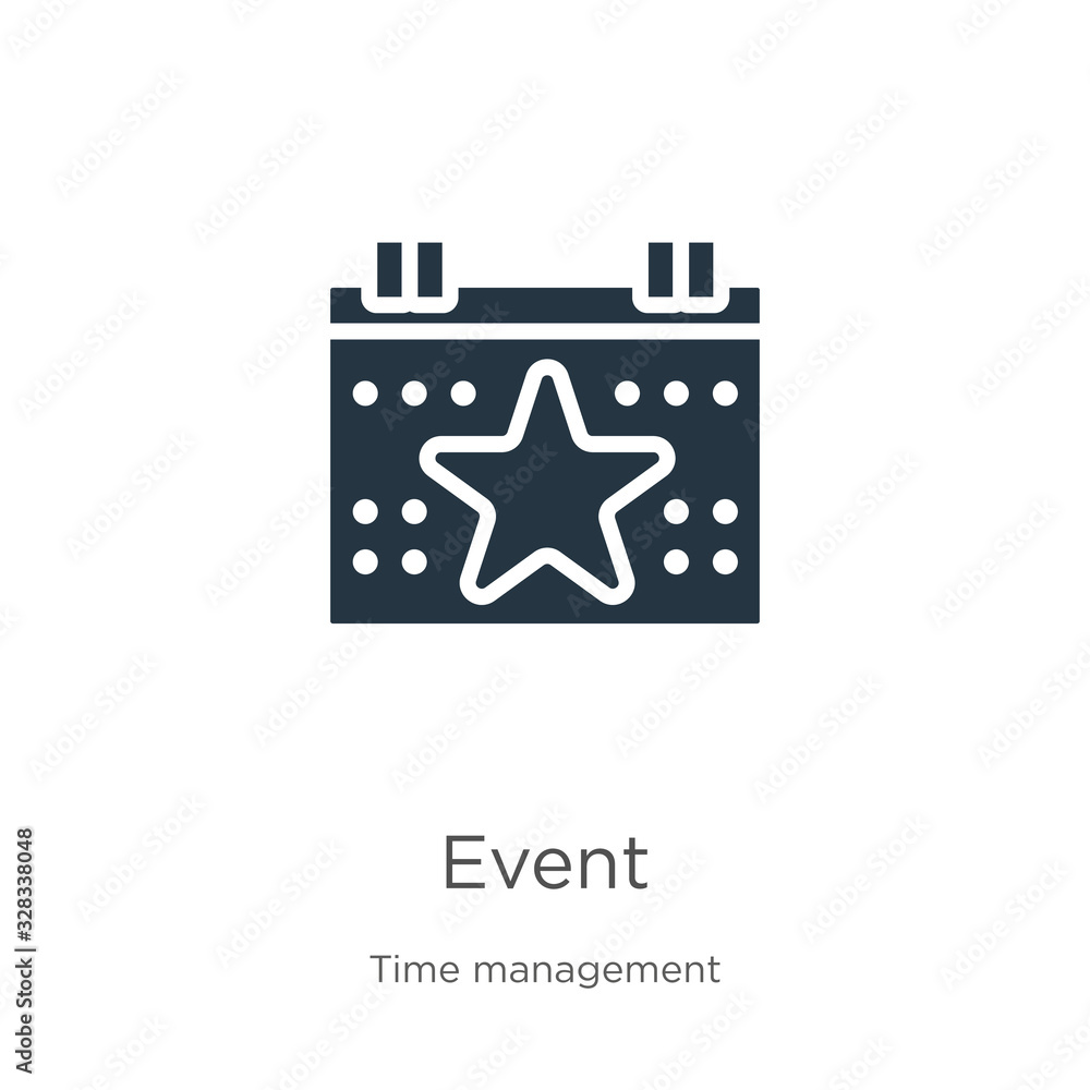 Event icon vector. Trendy flat event icon from time management ...