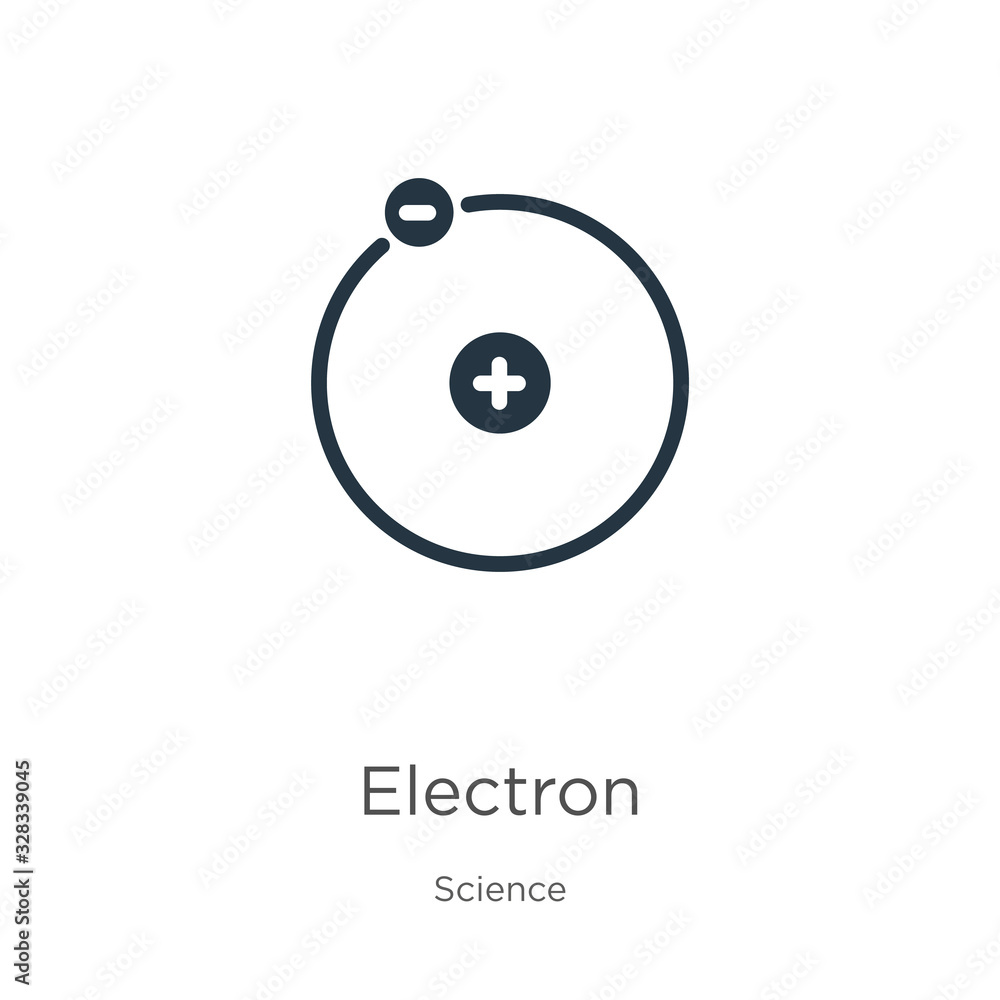 Electron icon vector. Trendy flat electron icon from science collection ...