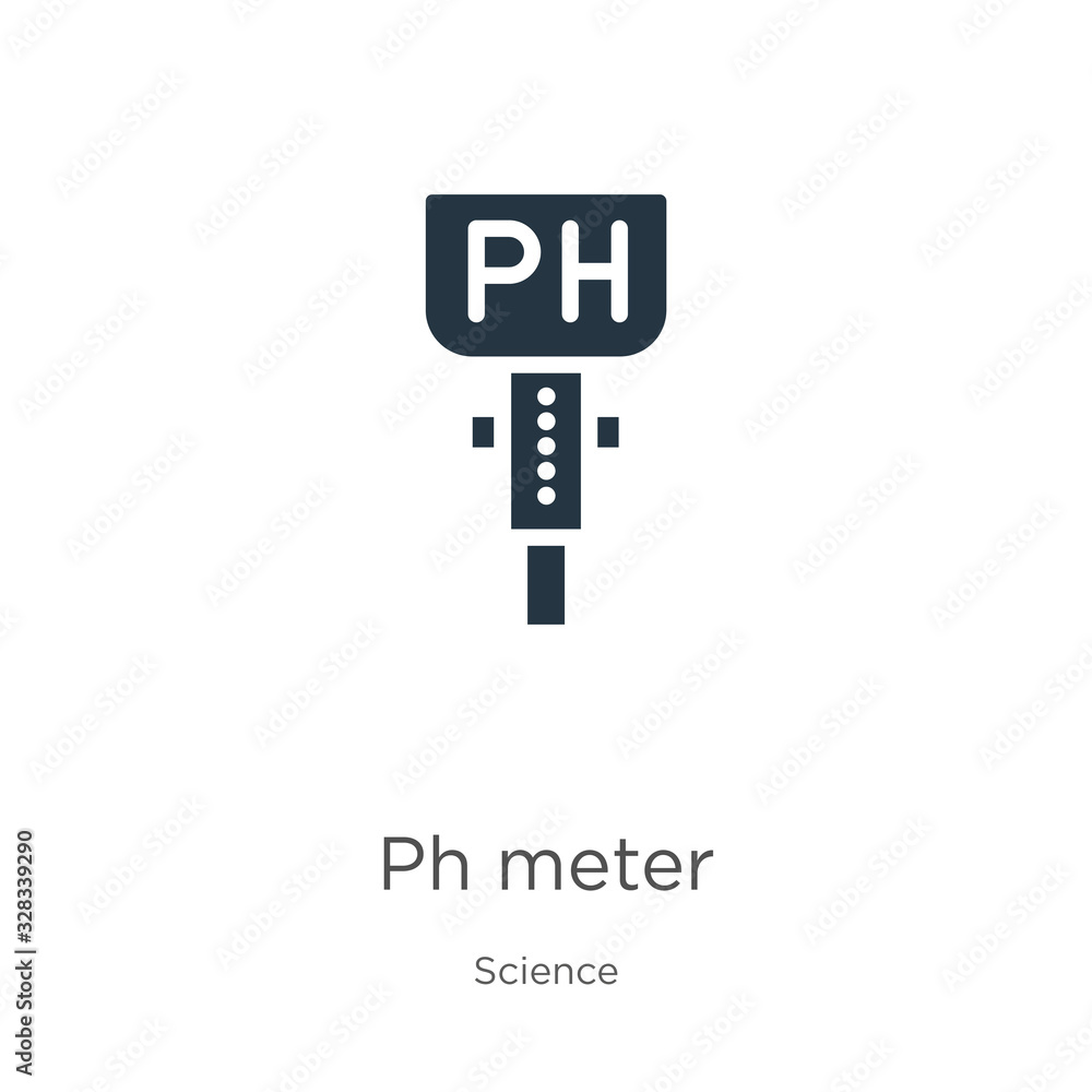 Ph meter icon vector. Trendy flat ph meter icon from science collection ...