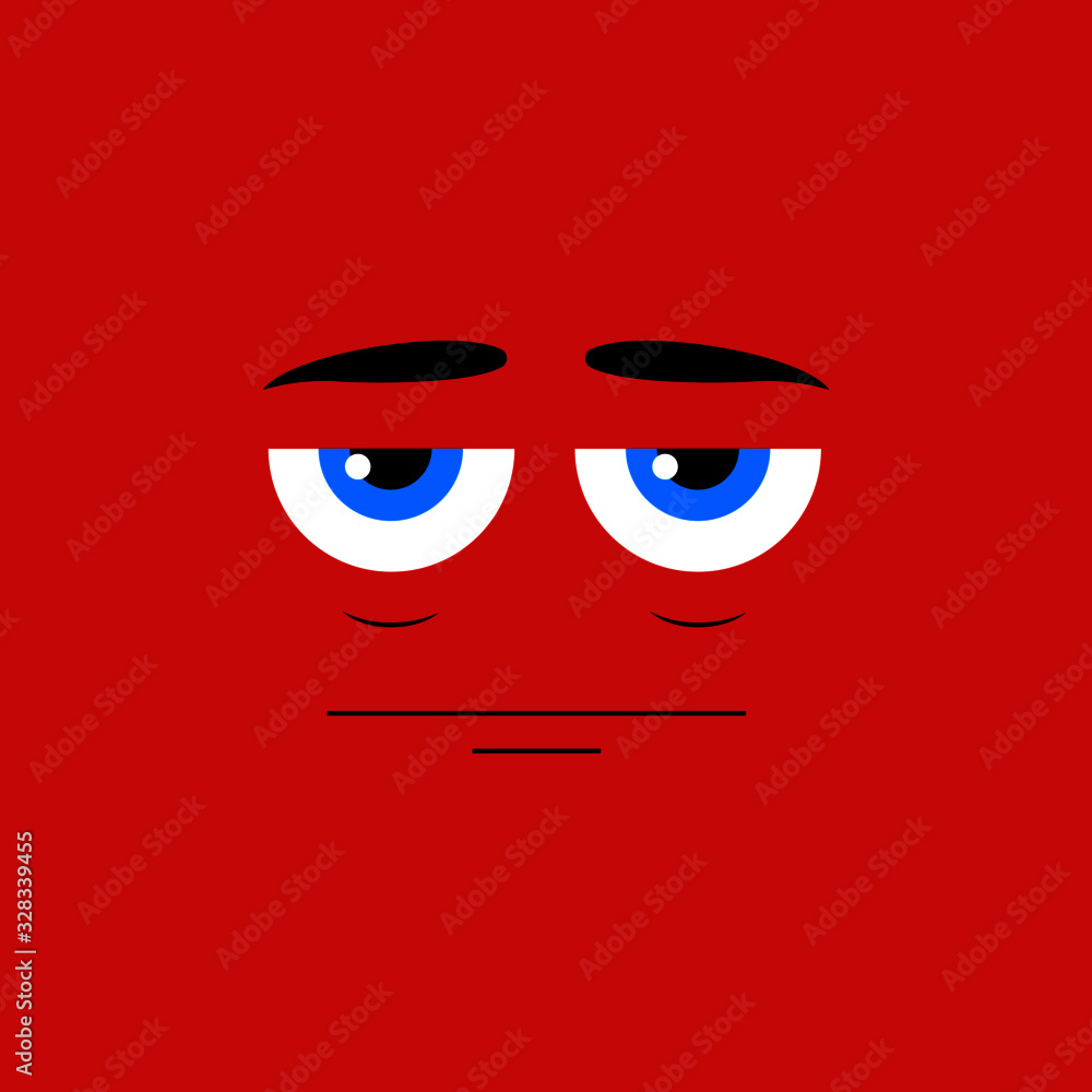 Cartoon face expression. Kawaii manga doodle character with mouth and ...