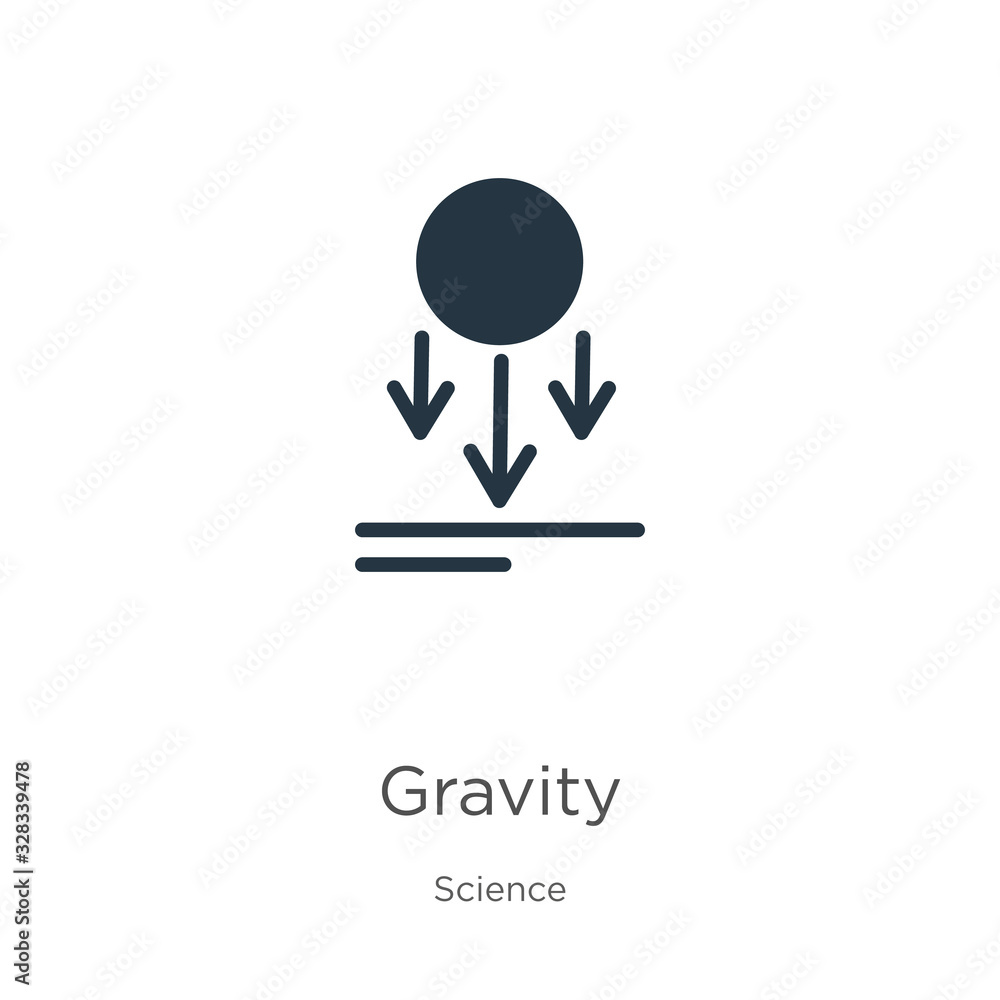 Gravity icon vector. Trendy flat gravity icon from science collection ...