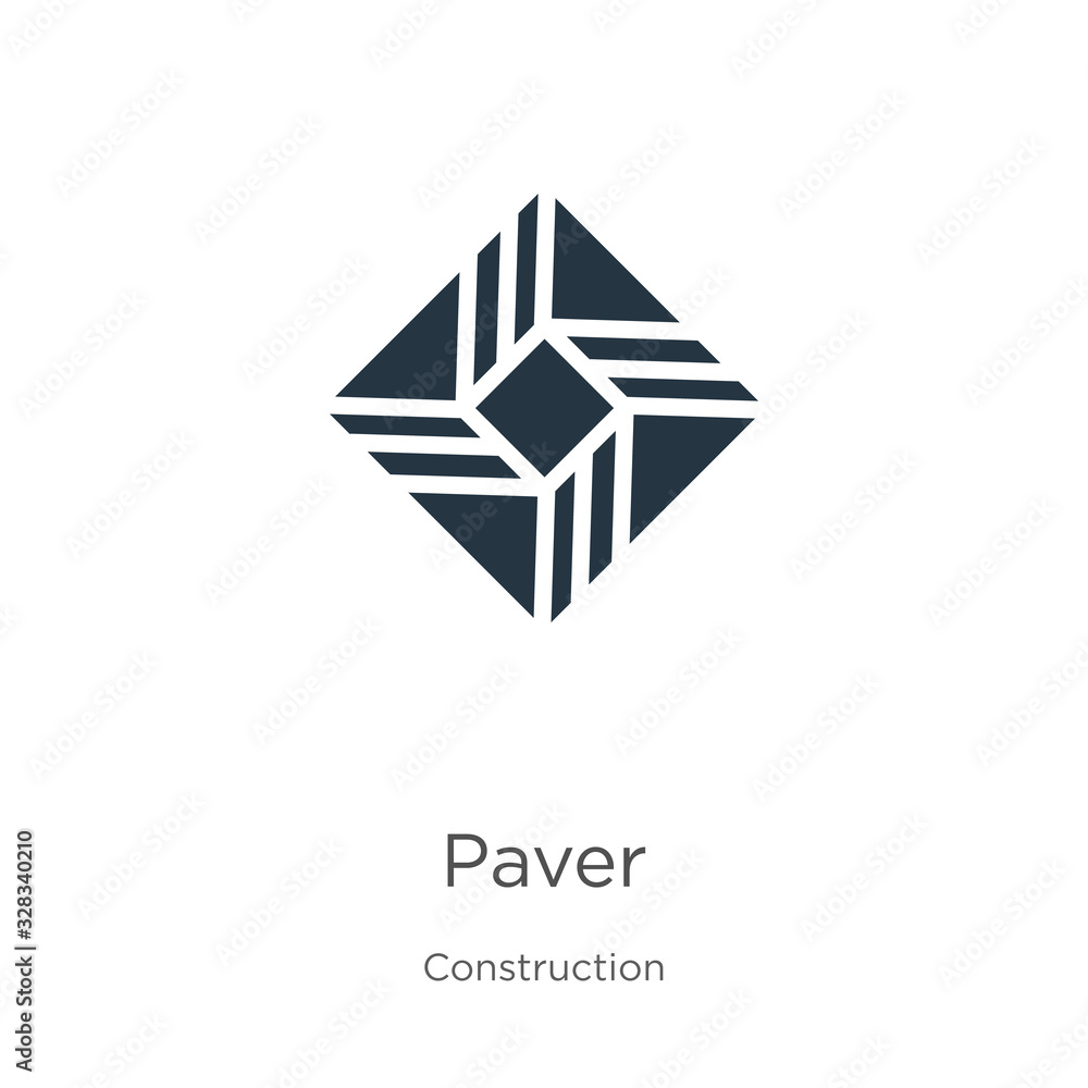 Paver icon vector. Trendy flat paver icon from construction collection ...