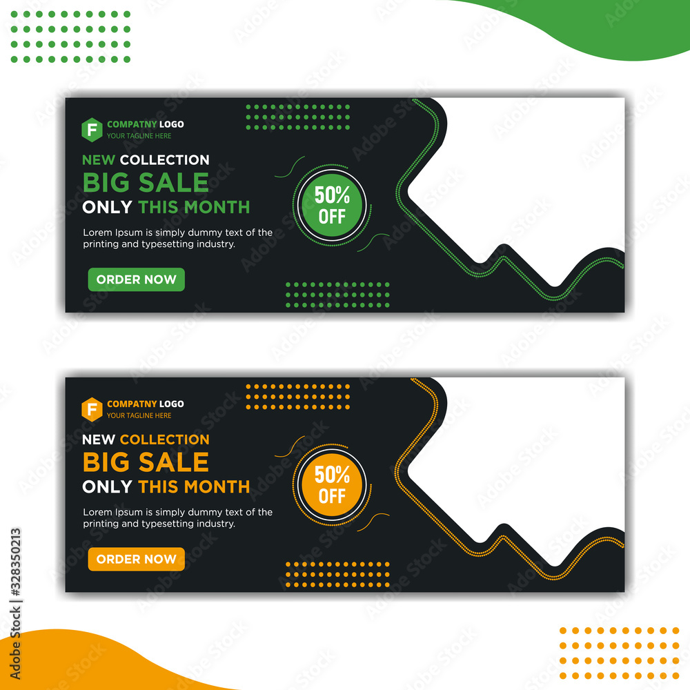 Facebook cover and social media poster design. Stock Vector | Adobe Stock