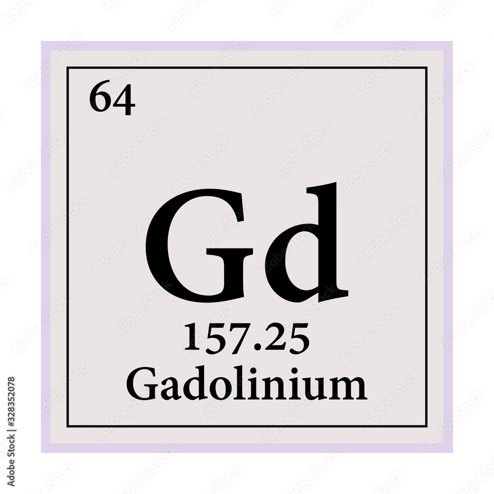 Gadolinium Periodic Table of the Elements Vector illustration eps 10 ...