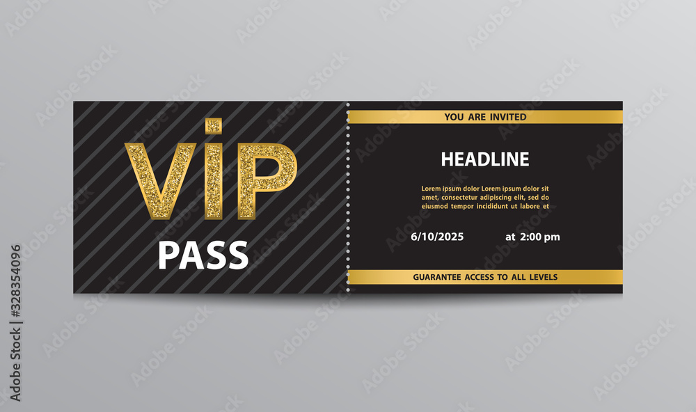 Vip Pass Template