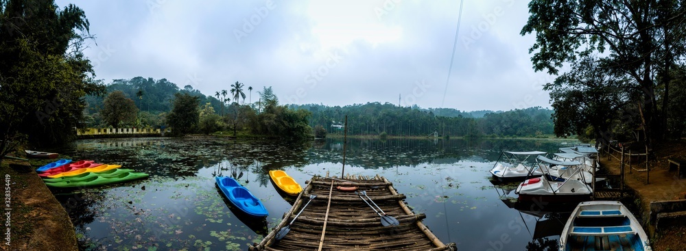 Karlad Lake Water Adventure Park in wayanad, Kayaking background Stock ...