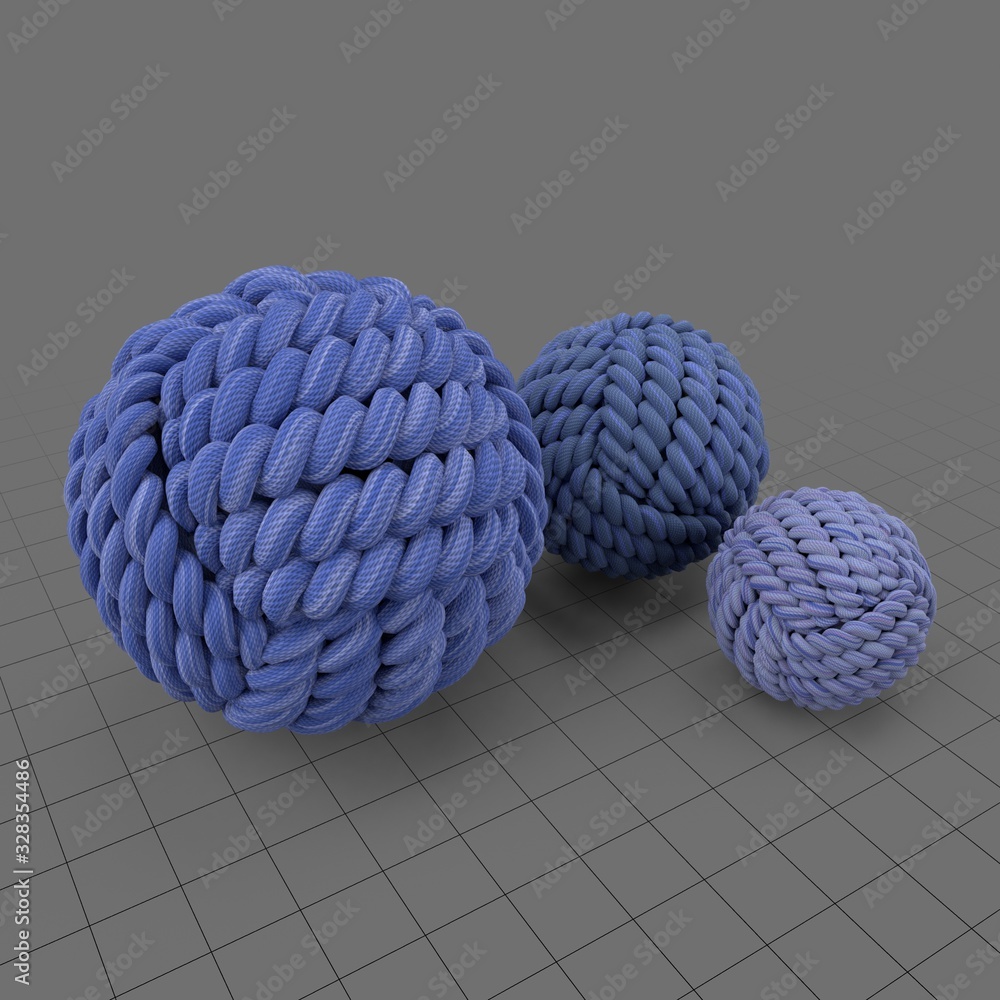 Fabric balls Stock 3D asset | Adobe Stock
