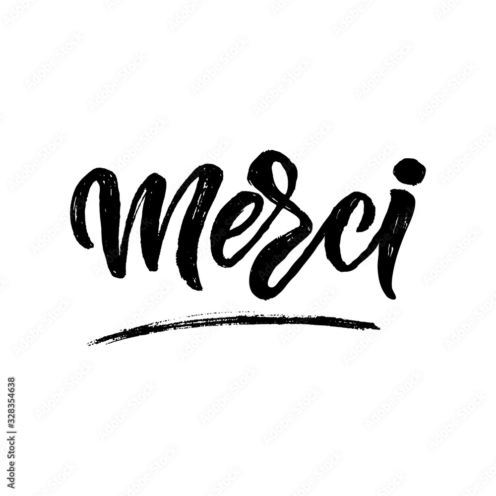 Thank You hand lettering in italian language. Motivational phrase ...