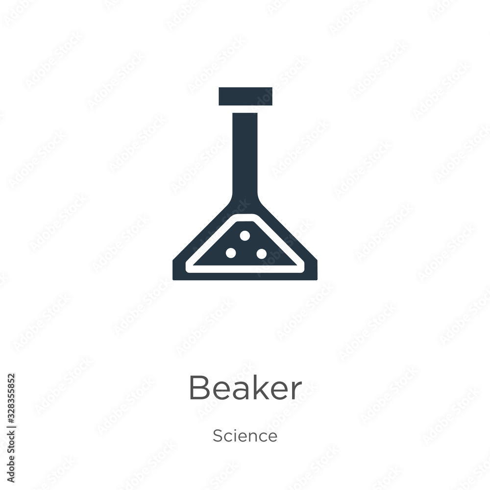Beaker icon vector. Trendy flat beaker icon from science collection ...