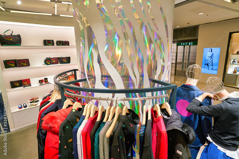 HONG KONG, CHINA - CIRCA JANUARY, 2019: interior shot of Kenzo store at ...