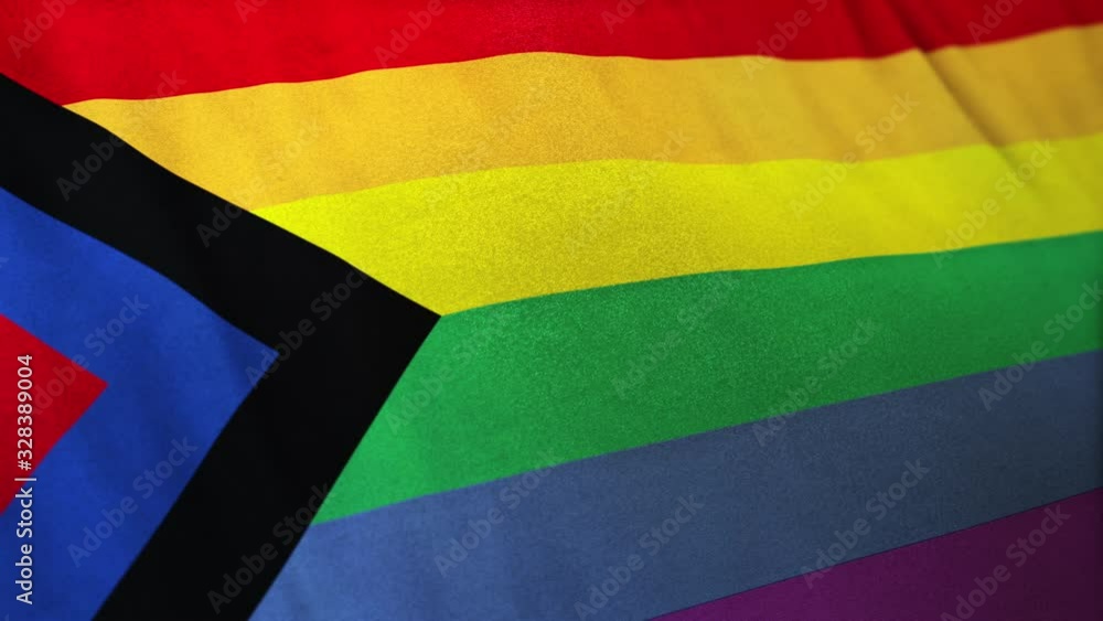 Seamlessly looping 3D animation of Social Justice Pride Flag ...