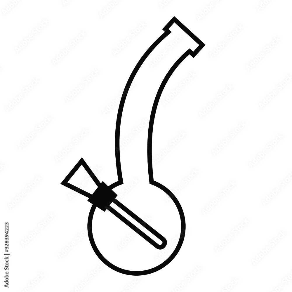 Vector illustration of a bong. Smoking weed equipment. Stock Vector ...