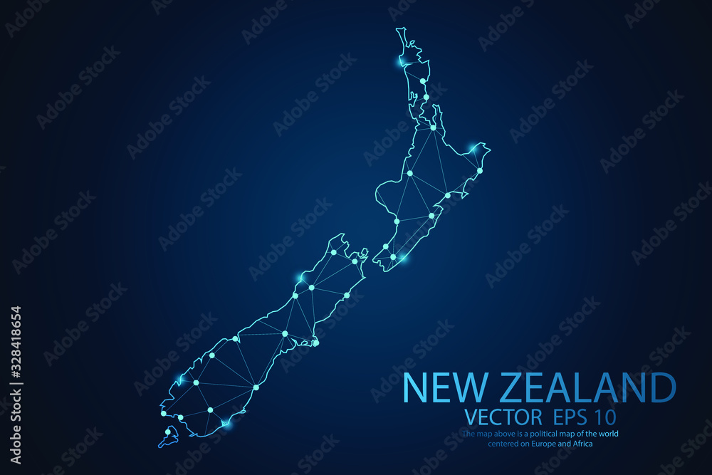 Vecteur Stock Abstract mash line and point scales on dark background ...